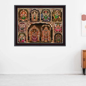Hindu Gods & Goddesses Photo Frame: Customizable Puja Room Decor ...