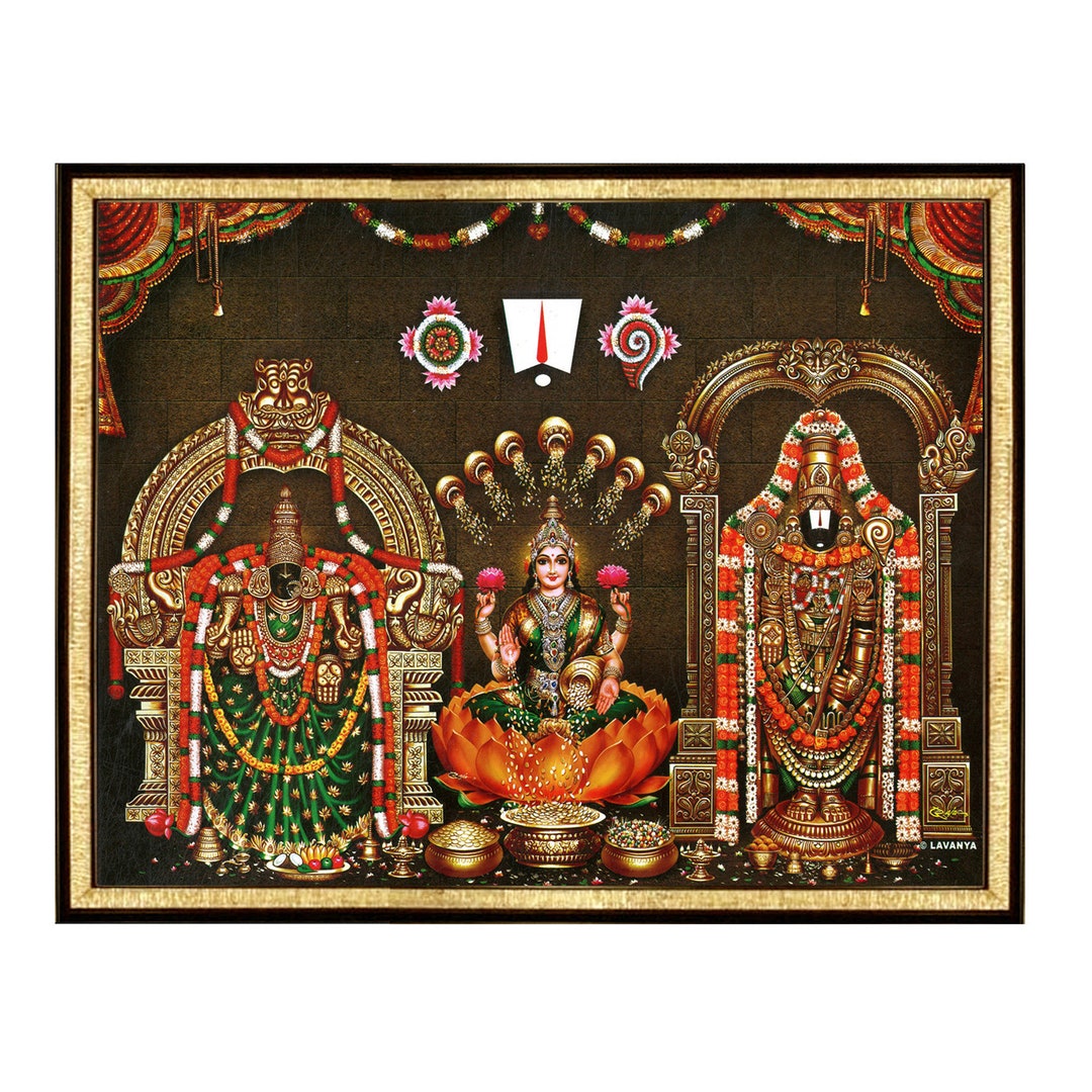 Buy Thaayar Perumal With Mahalakshmi Photo Frame, Indian Wedding or ...