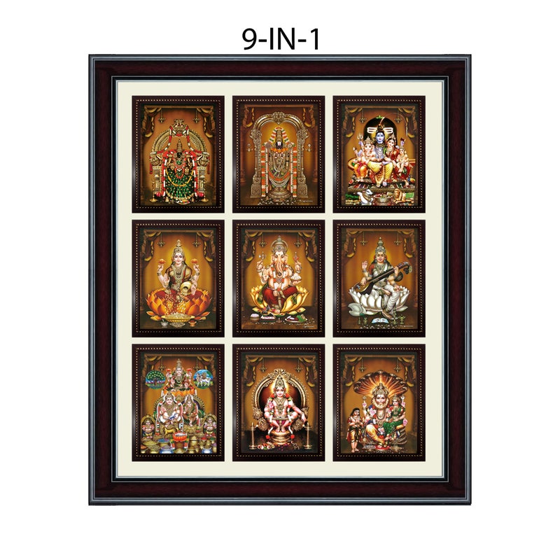 All Gods in One Frame Hindu - Etsy