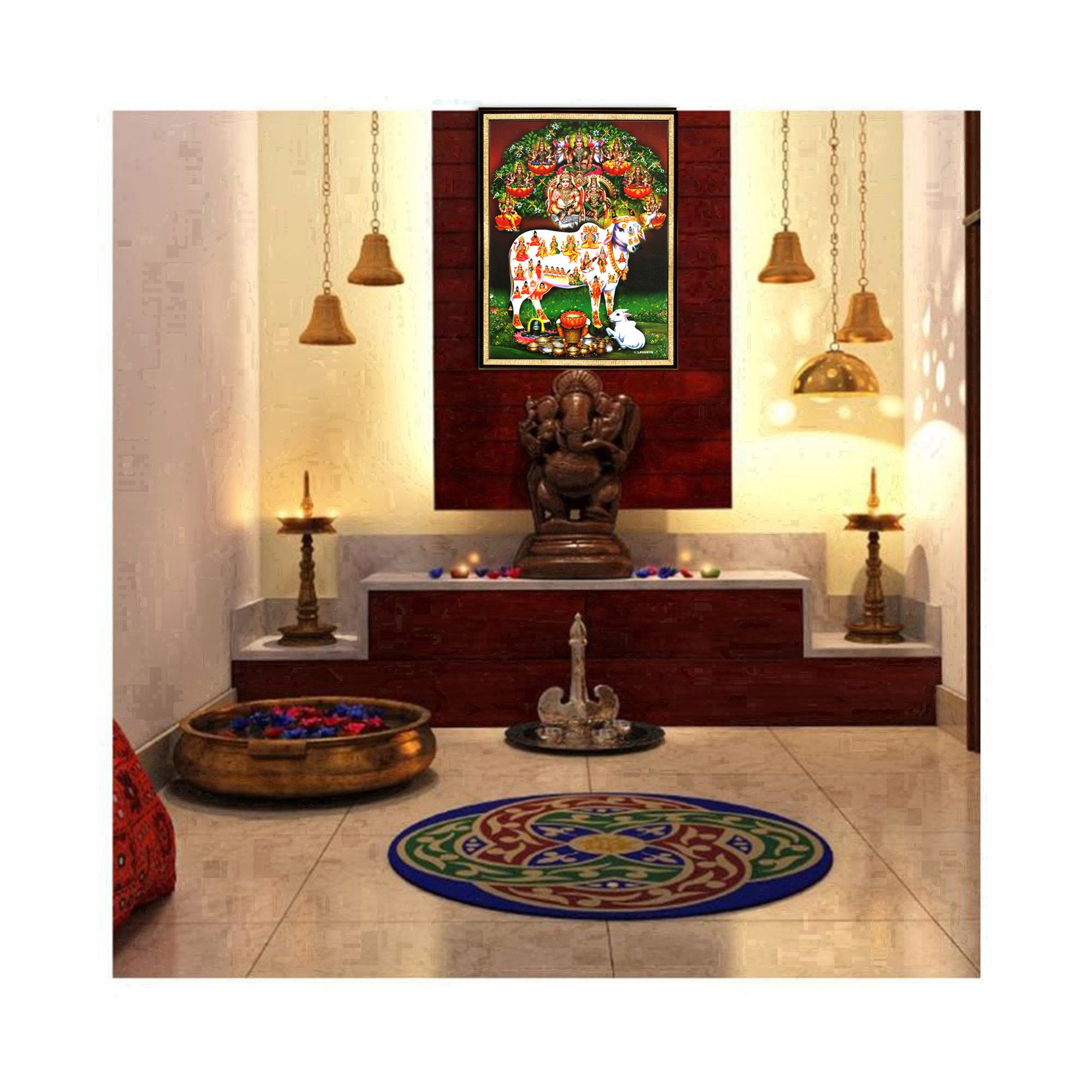 Sri Kubera Lakshmi With Kalpavriksha, Gomathai & Astalakshmis Photo ...