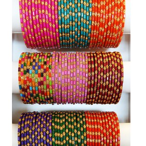Colorful Glass Bangles: Indian Wedding Jewelry, 9 Colors (108 Pieces ...