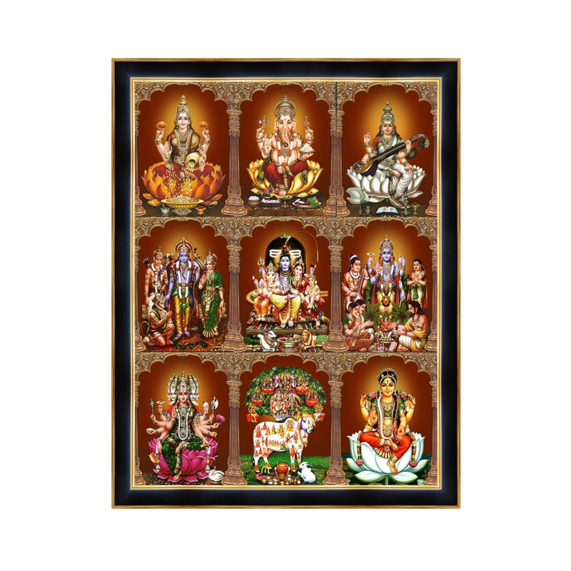 All Gods in One Frame Hindu - Etsy