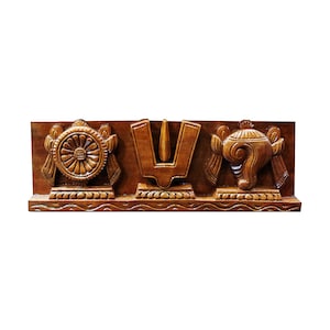 Thiruman Wood Carving Decor, Vadakalai or Thenkalai Namam. Customized ...
