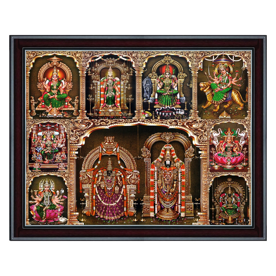 Hindu Gods & Goddesses Photo Frame: Customizable Puja Room Decor ...
