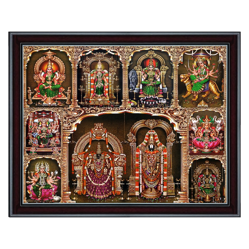 All Gods in One Frame Hindu - Etsy