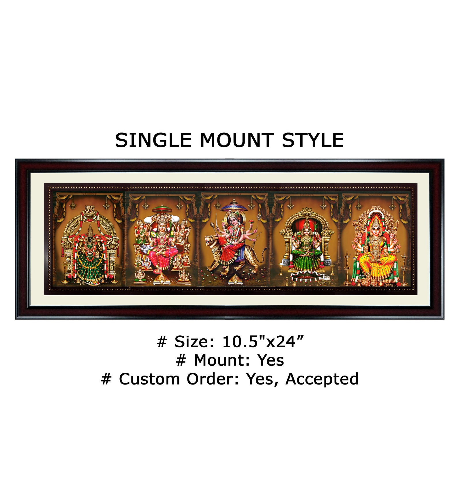 Hindu Goddess Photo Frame, Thayar, Lalitha, Durga, Kamakshi, Mariamman ...