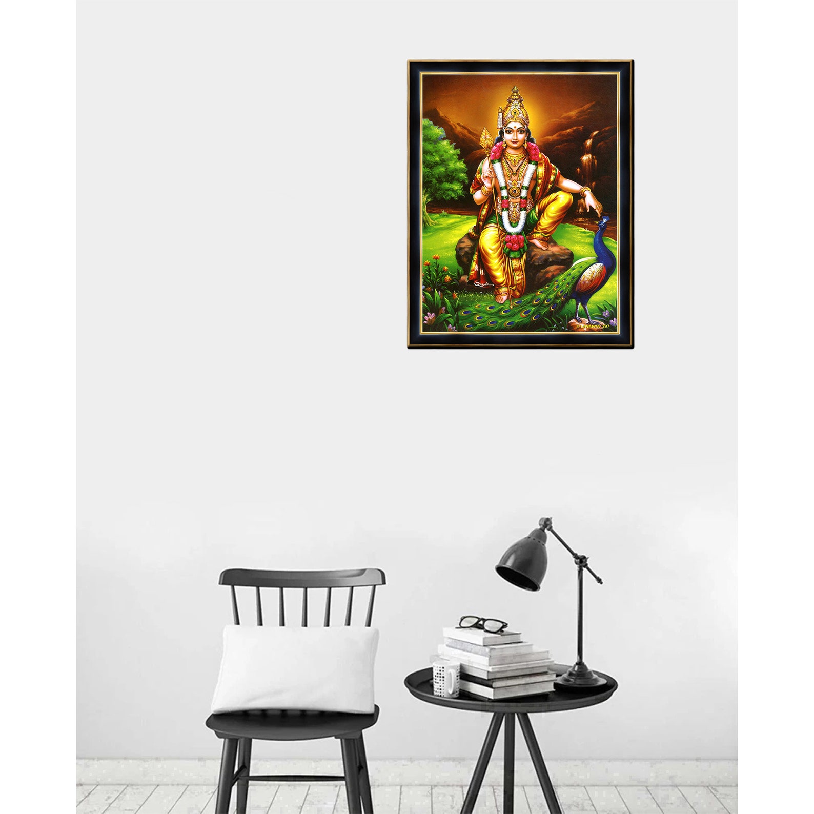 Murugan Picture Frame, Hindu Religious Pooja Room Wall Decor, Delivered ...