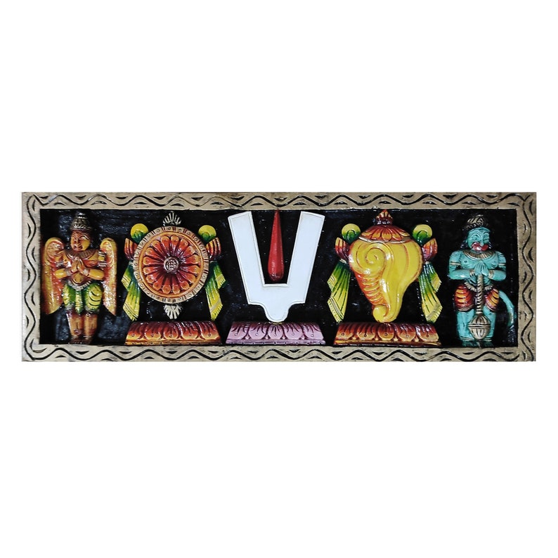 Thiruman Wall Decor With Garudar and Hanuman. Religious Wall - Etsy
