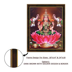 Lakshmi in Green Saree Photo Frame for Diwali Puja at Home or Office - Etsy