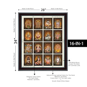 Buy Large All-in-one Religious Photo Frame of 16 God & Goddess ...