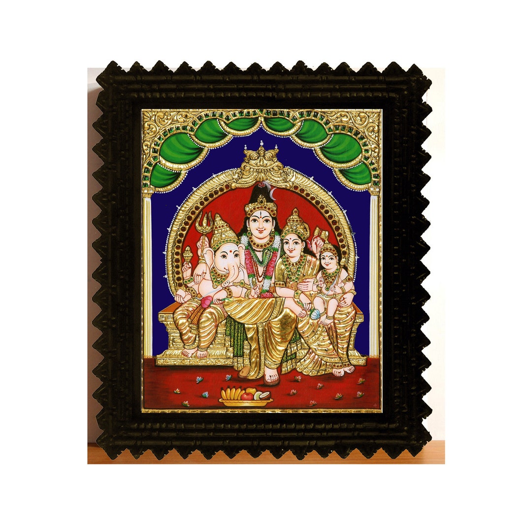 Shivan Family Photo Print With Teak Wood Frame Ddp-tariff Paid Delivery ...