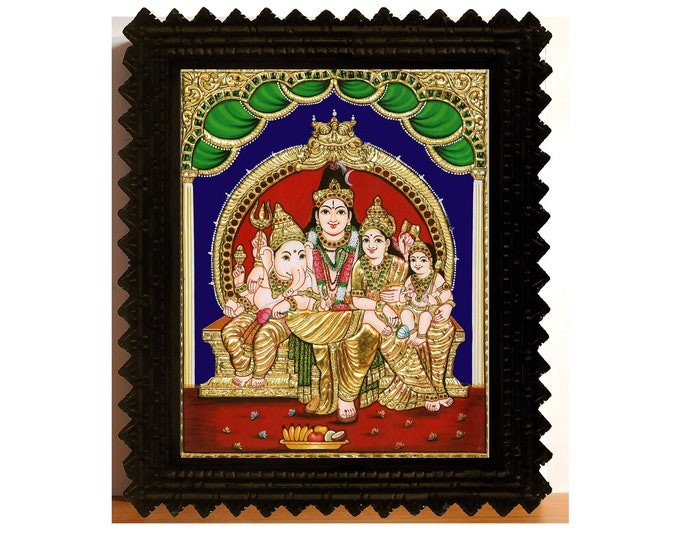 Siva Art, Shiva & His Family ... Vintage-style Indian Hindu Devotional ...