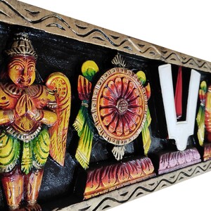 Wooden Thiruman Shanku Chakra Naamam Garudar Hanuman. South Indian Home ...