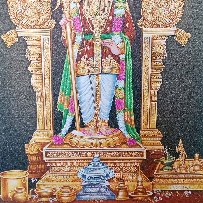 Murugan in Raja Alangaram Digital Painting Frame Religious - Etsy UK