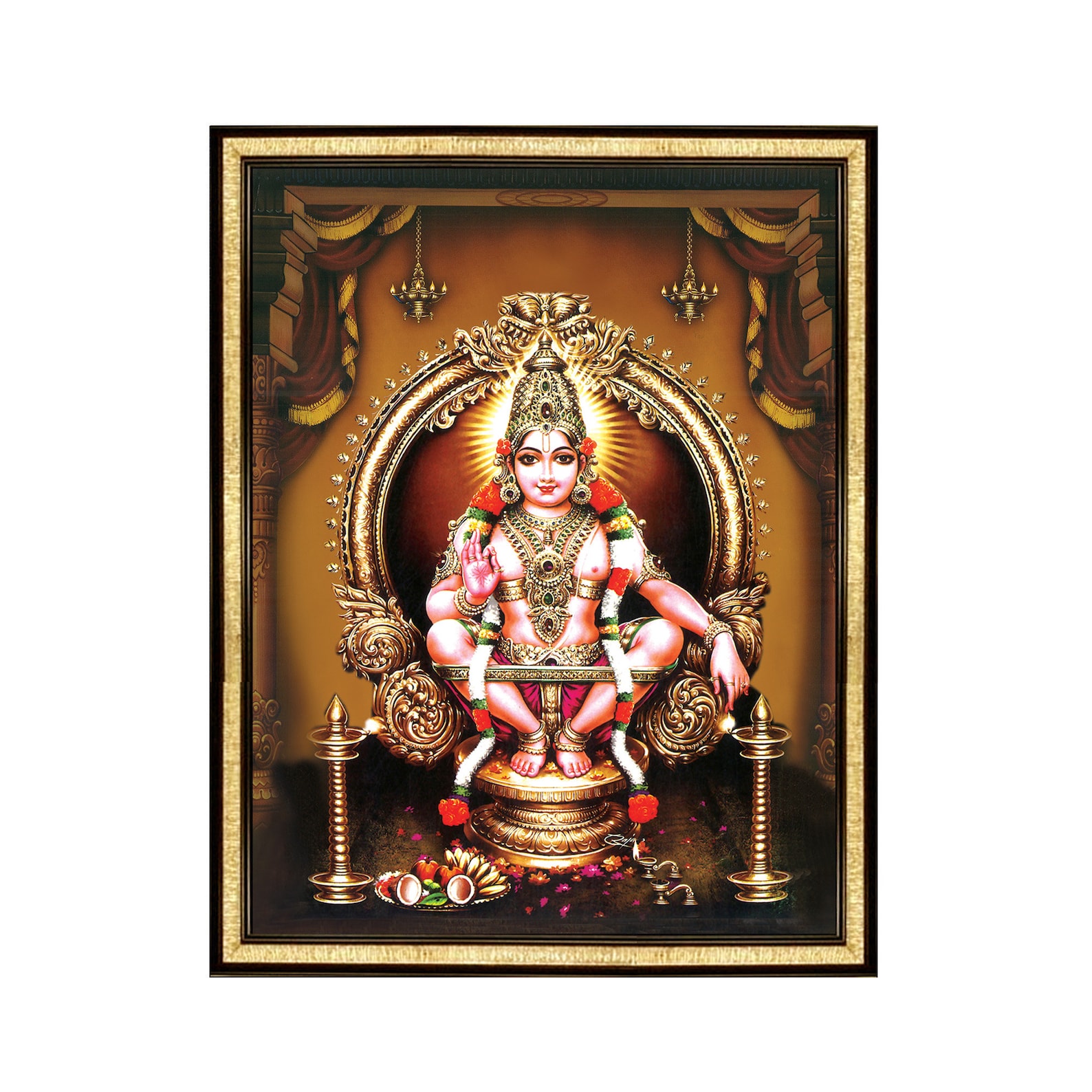 Ayyappa Swamy Photo Frame: Hindu God Home Decor Delivered Duty Paid for ...