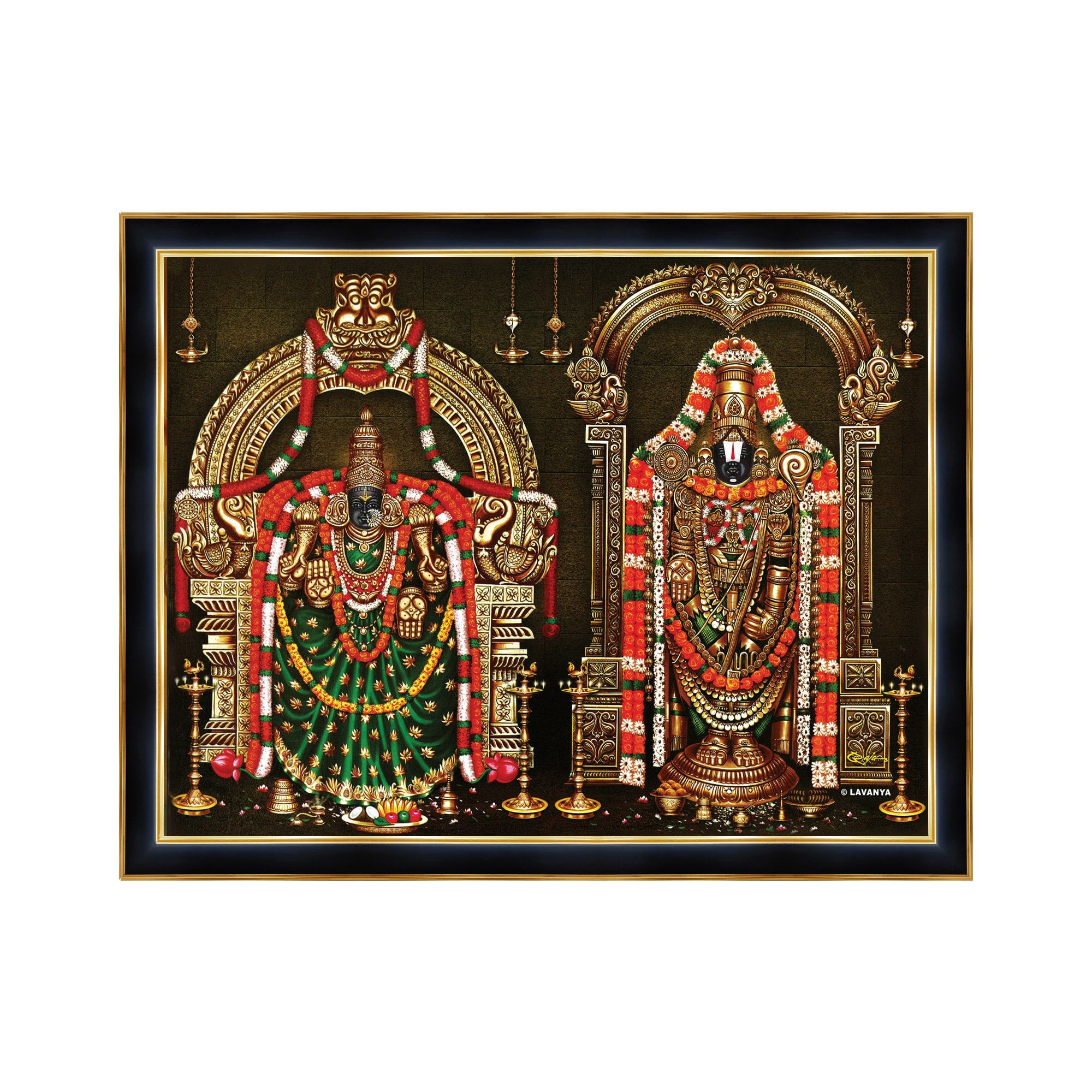 Padmavati Amman & Venkateswara Swamy Photo Frame. Wedding Anniversary ...