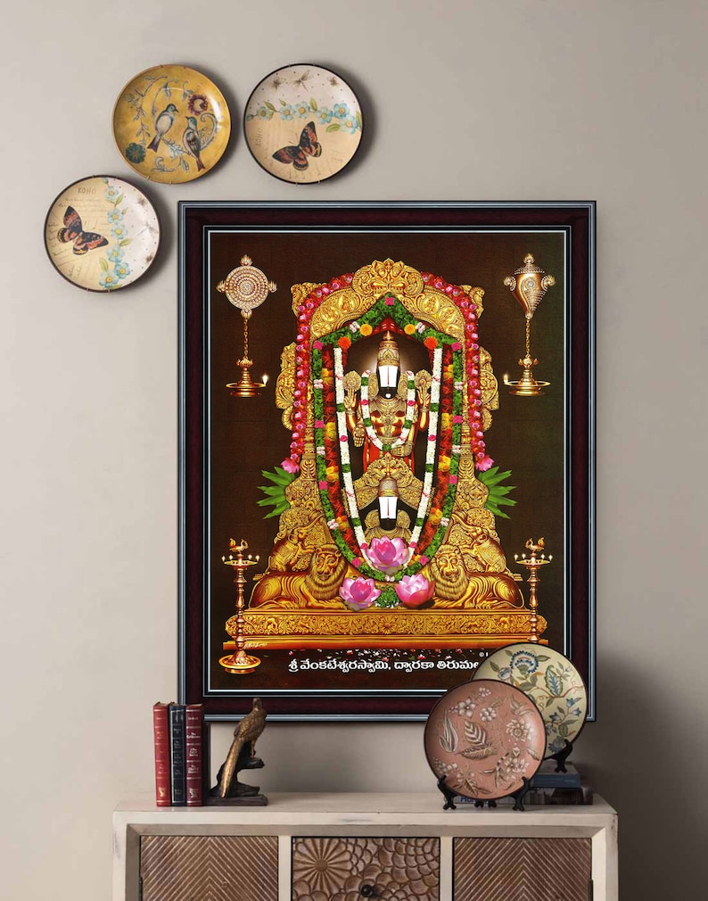 Dwaraka Tirumala Venkateswara Photo Frame. Gift for Hindus. Famous as ...