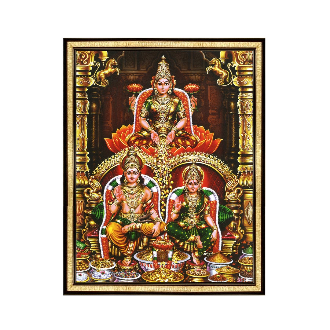 Kubera With Lakshmi Photo Frame, Congratulation Gift Wishing Success ...