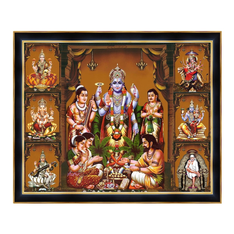 All Gods in One Frame Hindu - Etsy