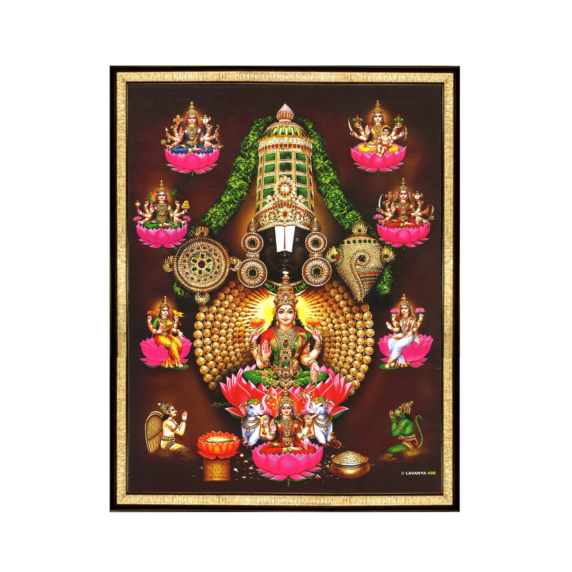 Lakshmi Balaji Photo Frame - Hindu Pooja Room Decor - Etsy