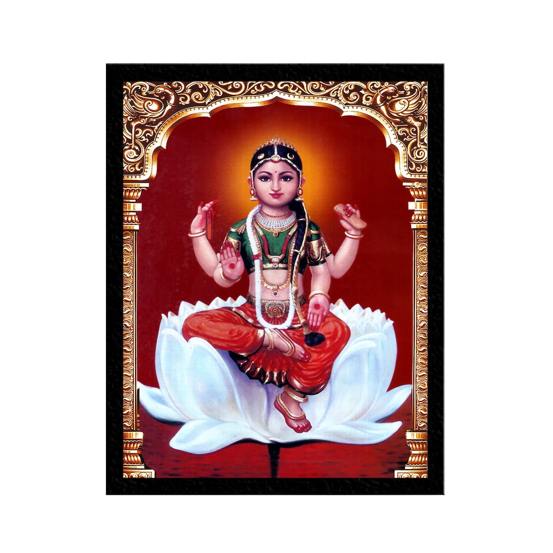 Sri Bala Tripurasundari Photo Frame, Hindu Goddess Art, Puja Room Decor ...