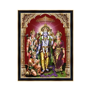 Ram Lakshman Sita Photo Frame: Ayodhya Temple God Wall Decor Ddp-tariff ...