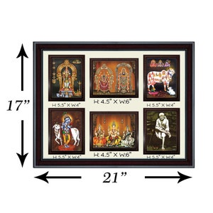 God & Goddess Photo Frame With Mount, Ready to Wall Mount for Puja Room ...