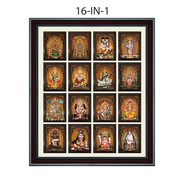 All Gods in One Frame Hindu - Etsy