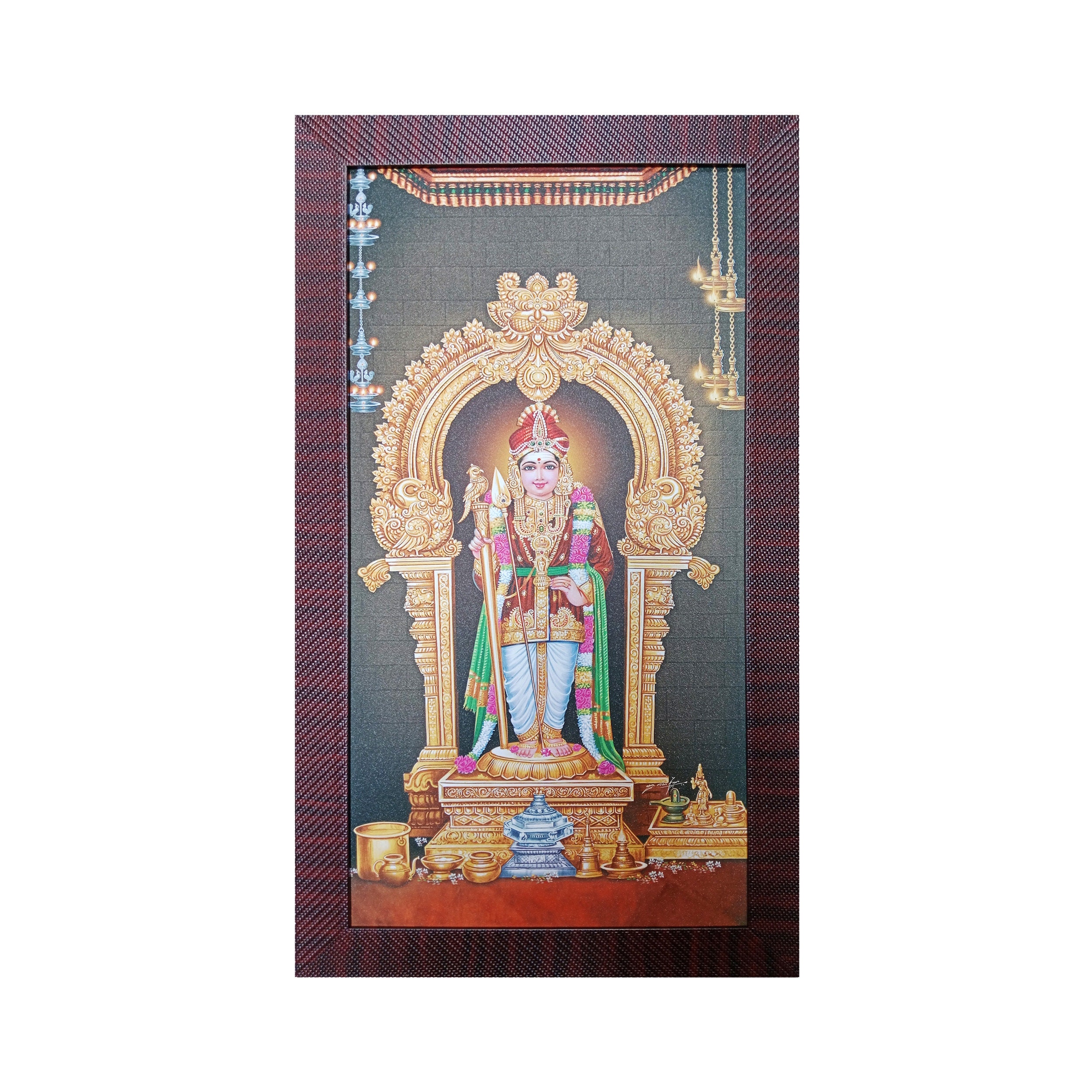 Murugan in Raja Alangaram Digital Painting Frame Religious - Etsy UK