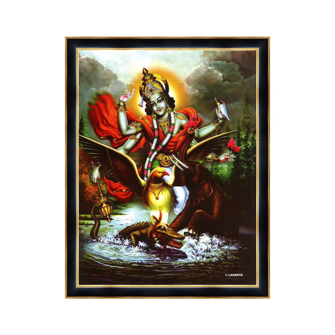 Maha Vishnu Photo Frame. Vaishnav's Principal Deity. the Preserver of ...