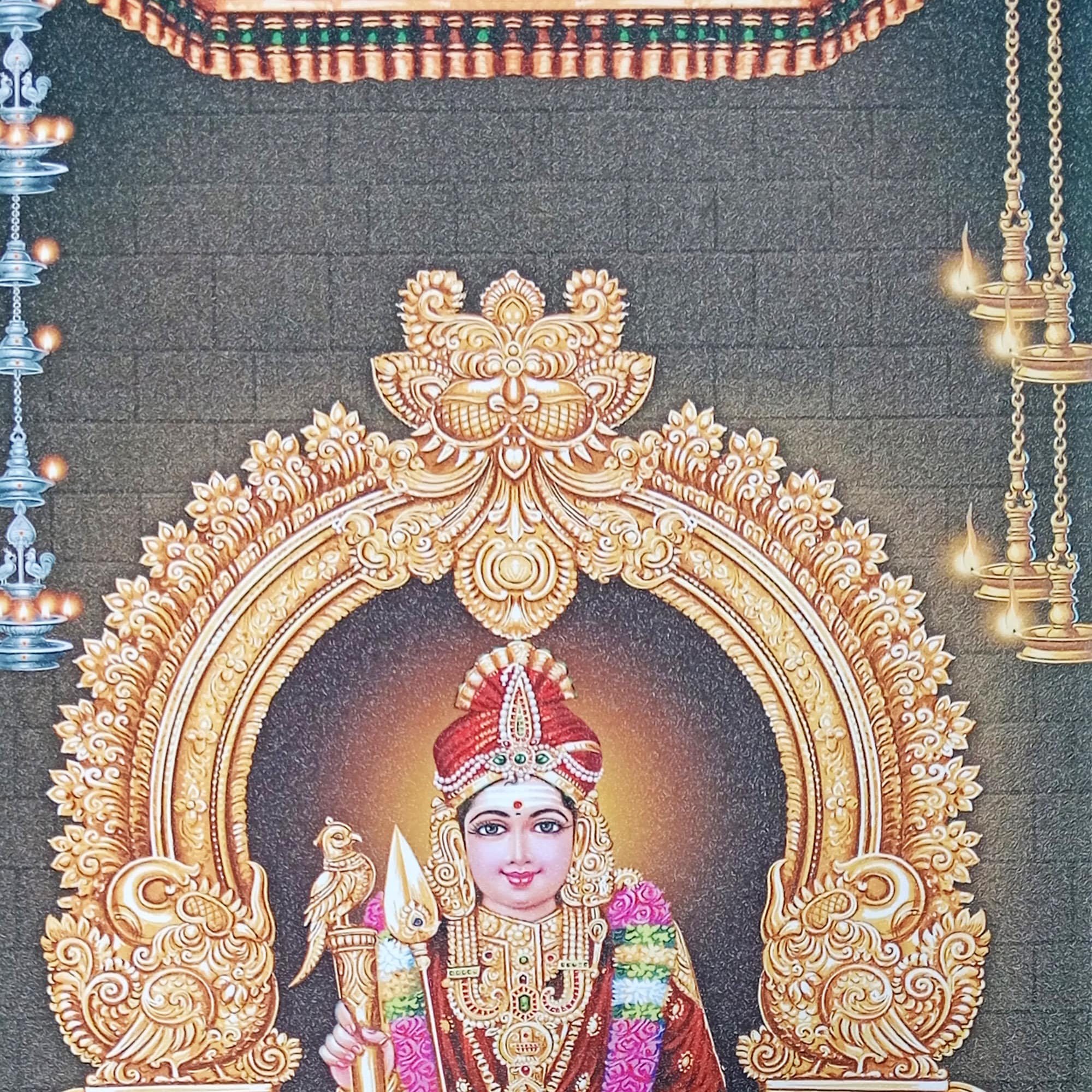 Murugan in Raja Alangaram Digital Painting Frame Religious - Etsy UK