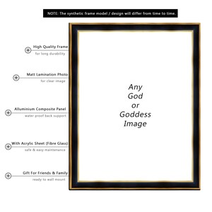 Mahalakshmi Photo Frame: Hindu Goddess Wall Decor, Pooja Room Art - Etsy