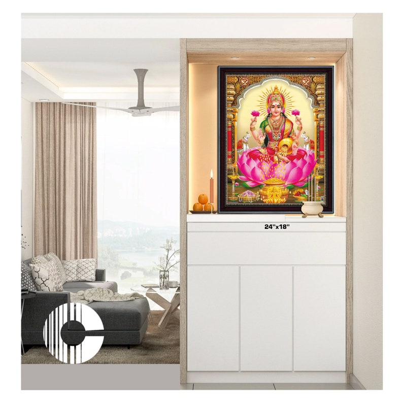 Goddess Lakshmi Photo Frame, Prayed for Financial Wealth Delivered Duty ...