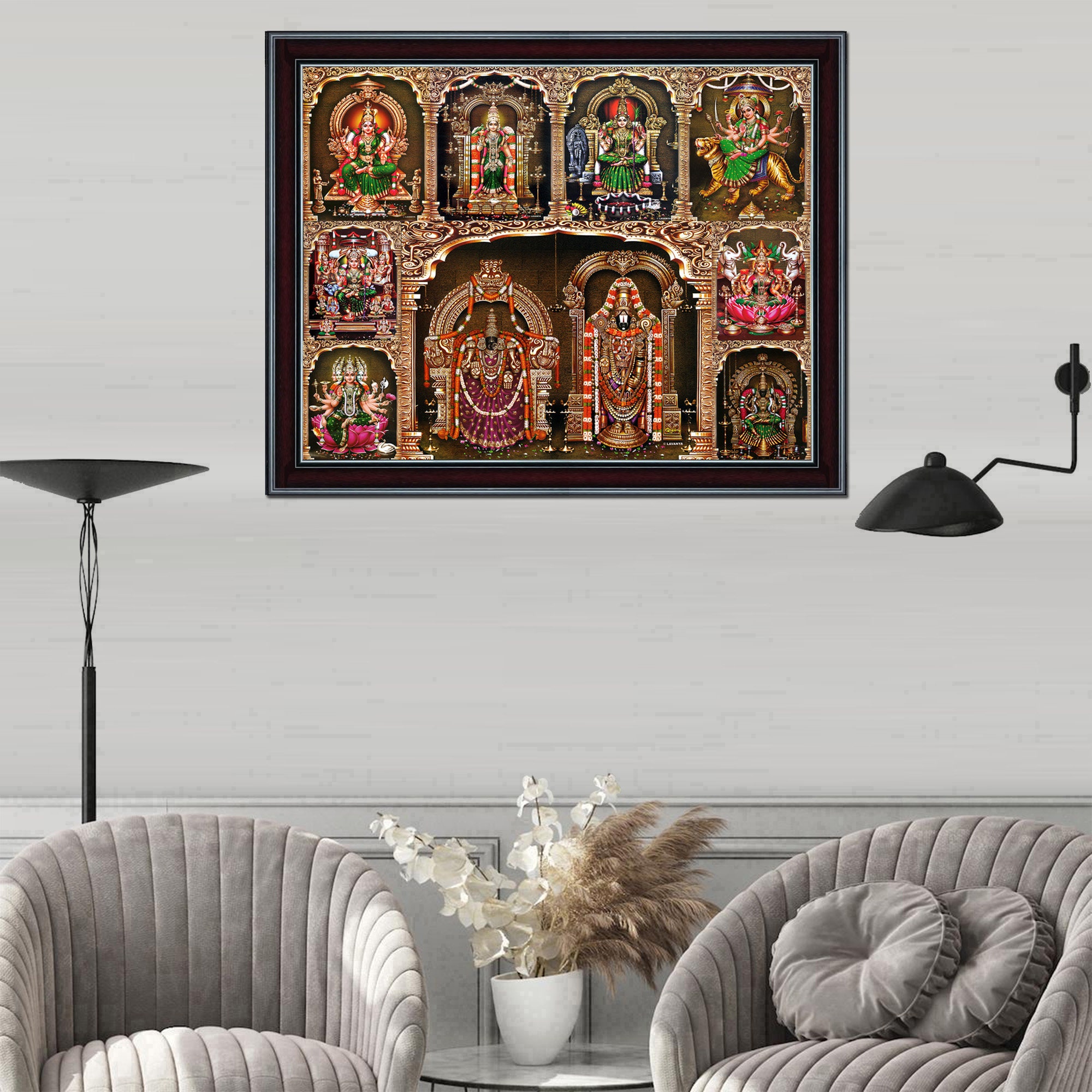 Hindu Gods & Goddesses Photo Frame: Customizable Puja Room Decor ...