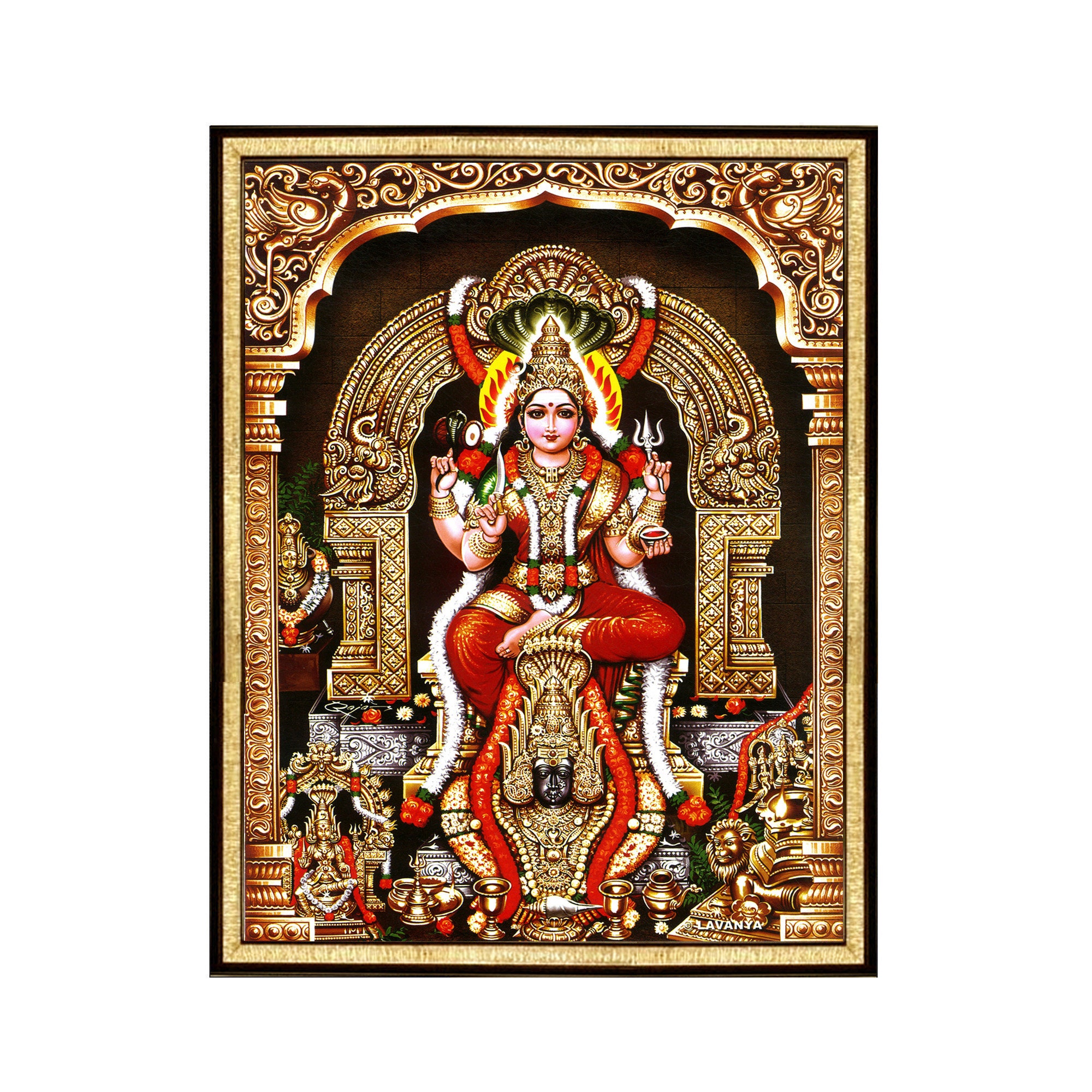 Samayapuram Mariamman Photo Frame: Religious Wall Art, Kuladevi ...