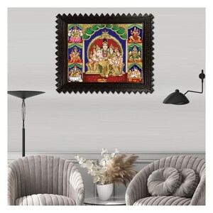 7-in-1 Hindu God Photo Print, Teak Wood Frame - Etsy