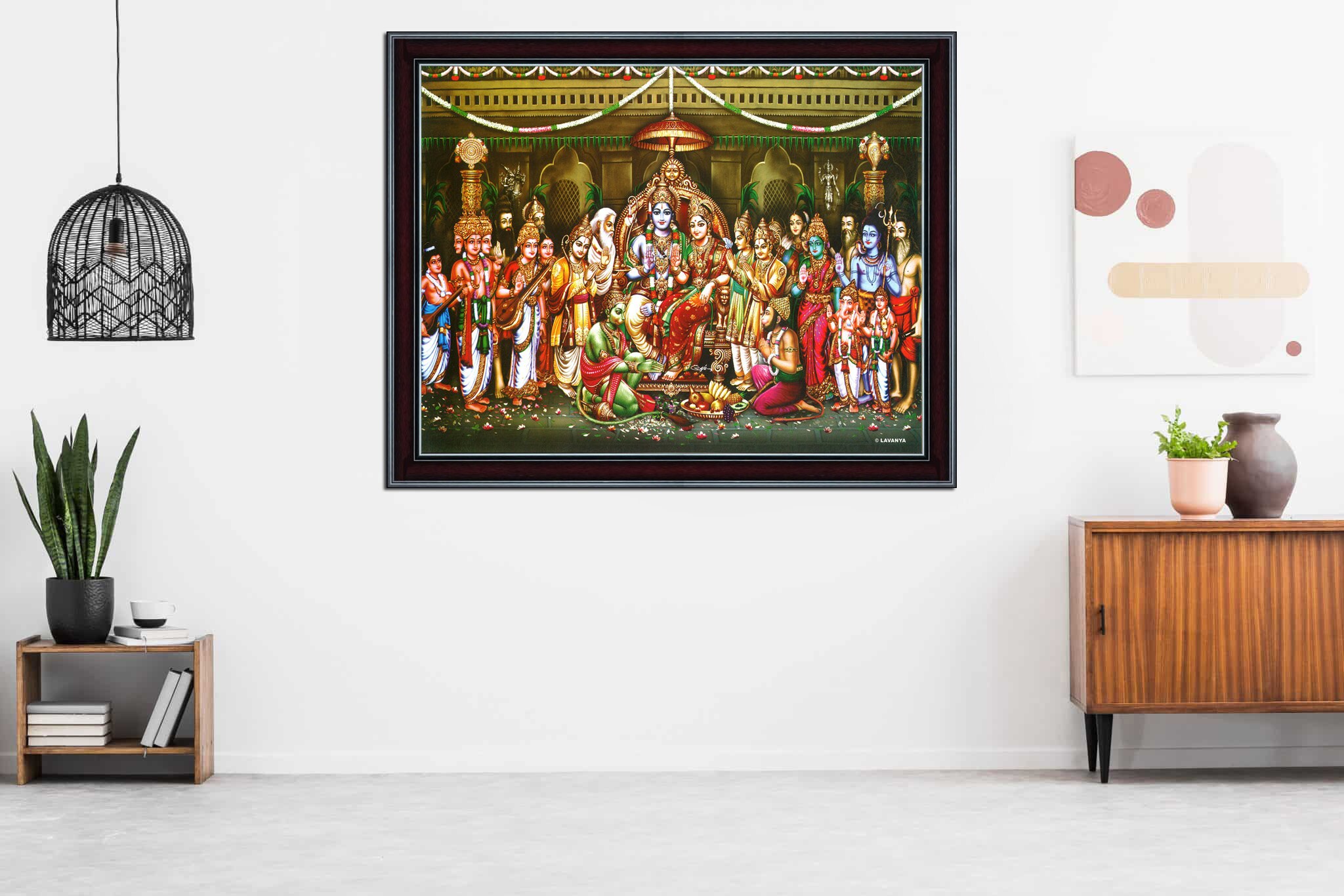 Ram Darbar Photo Frame, Sita Ramula Kalyanam, Hindu Housewarming Decor ...