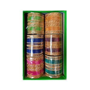 144 Colored Metal Bangles per Box, Assorted Colors & Sizes Available ...