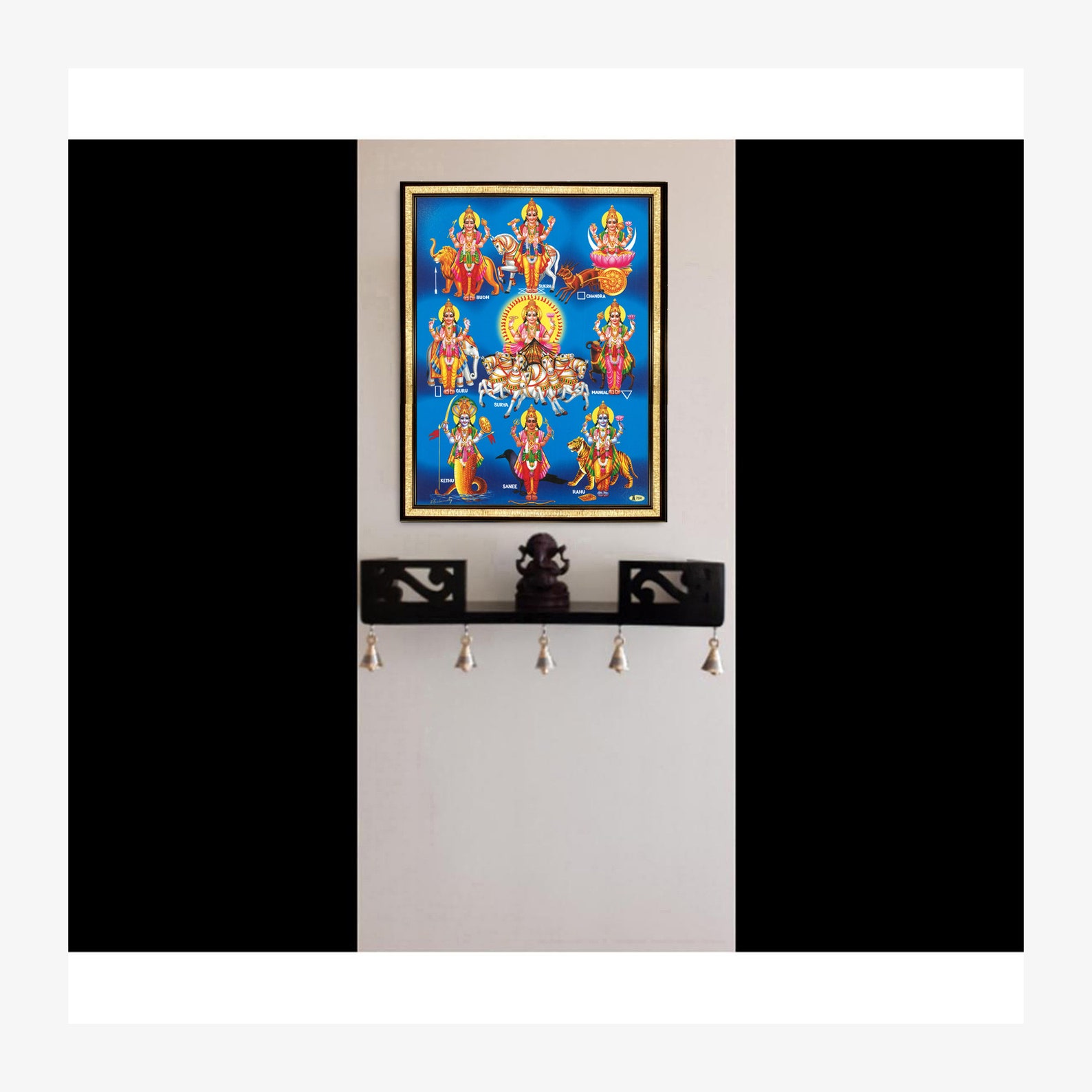 Navagraha Photo Frame: Nine Planets, Hindu Astrology Delivered Duty ...