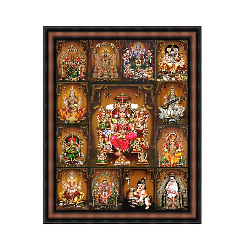 All Gods in One Frame Hindu - Etsy