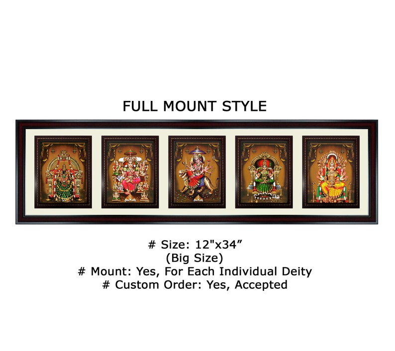Hindu Goddess Photo Frame, Thayar, Lalitha, Durga, Kamakshi, Mariamman ...