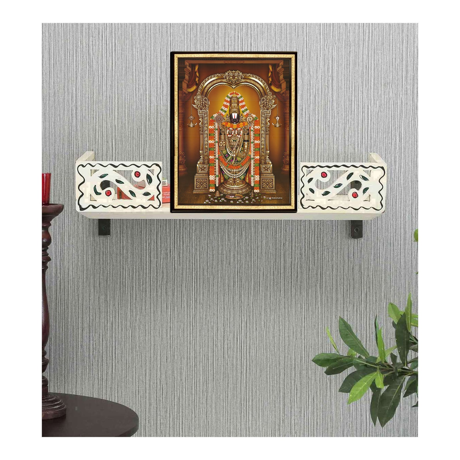Tirupati Balaji Photo Frame, Puja Room Decor Delivered Duty Paid for ...