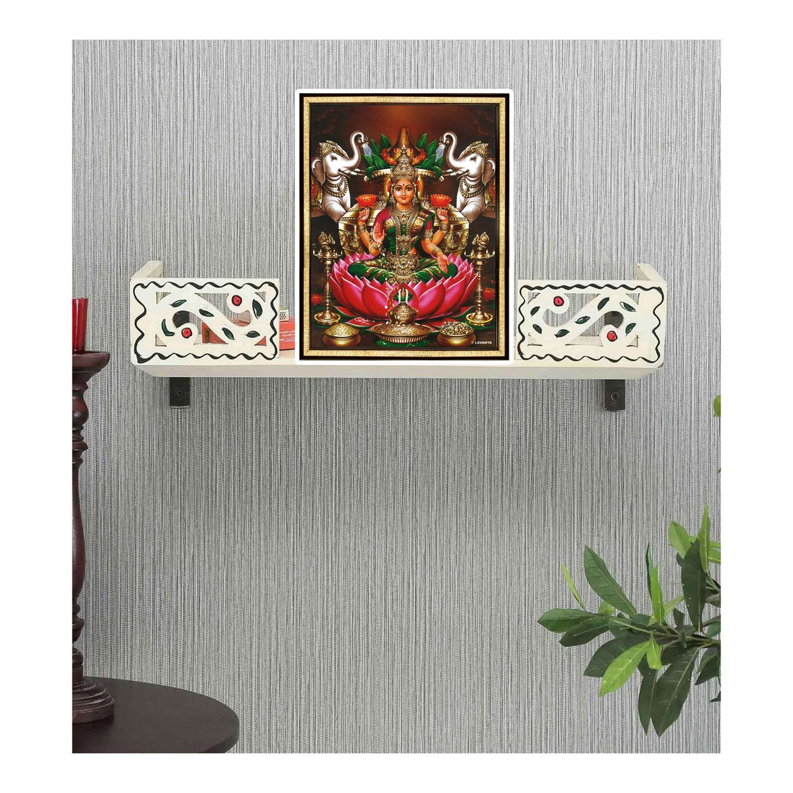 Lakshmi on Pink Lotus Photo Frame. New Home Wall Decor, Gift for Loved ...