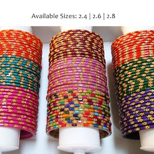 Colorful Glass Bangles: Indian Wedding Jewelry, 9 Colors (108 Pieces ...