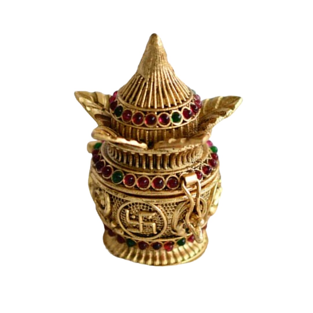 Auspicious Kalash Kum Kum Box, Top of the Line Quality & Finish ...