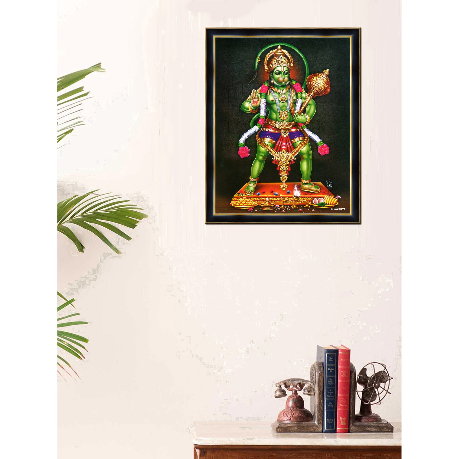 Chiranjivi Green Hanuman Digital Painting Frame. the Commander - Etsy