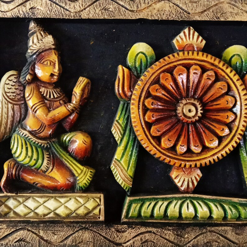 Thiruman Wall Decor With Garudar and Hanuman. Religious Wall - Etsy