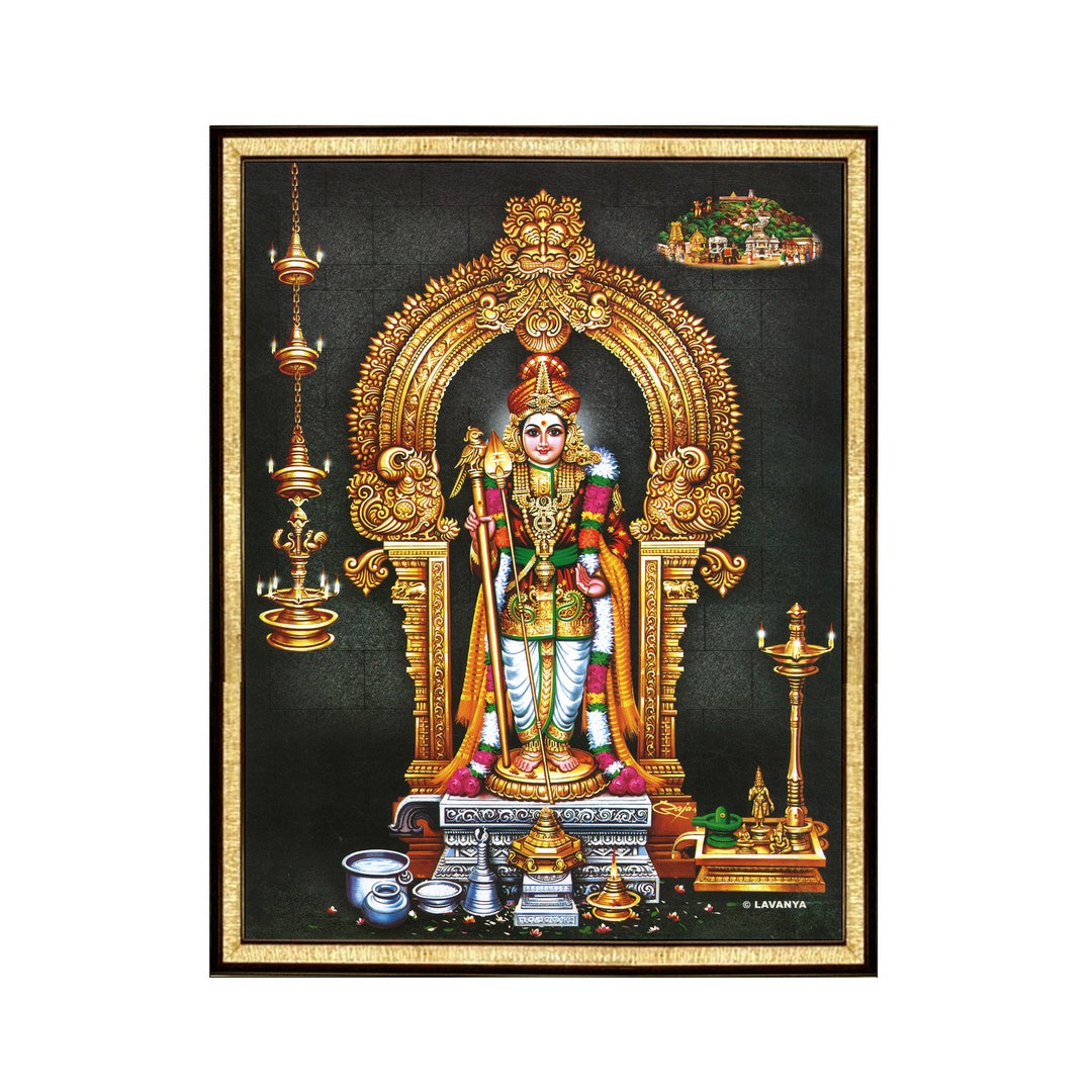 Raja Alangaram Murugan Photo Frame for Your Puja Room - Etsy