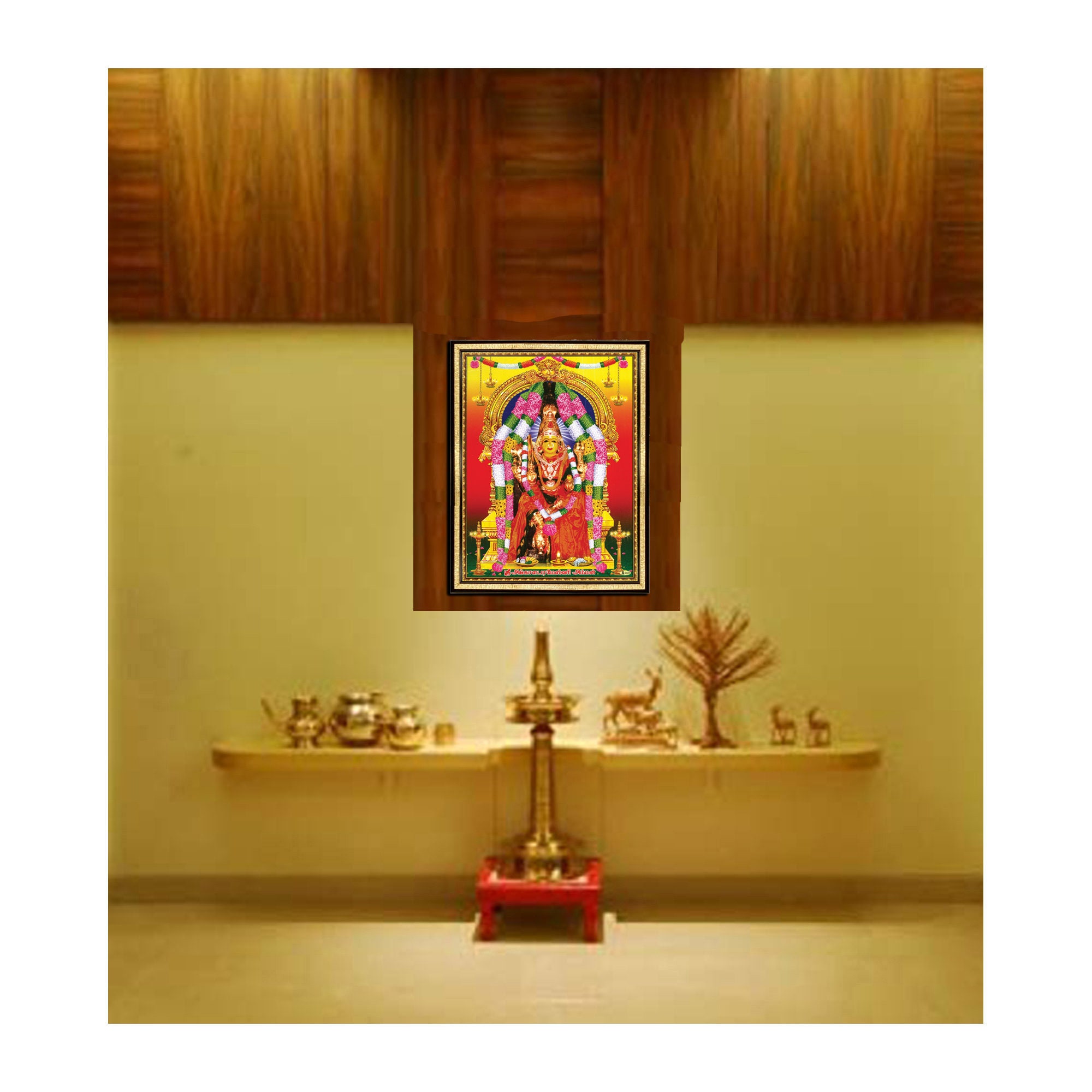 Angala Parameswari Amman Photo Frame: Adhi Sakthi Goddess Art Delivered ...