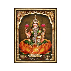 Mahalakshmi Photo Frame. Wall Decor Gift to Indian Friends & Family Ddp ...